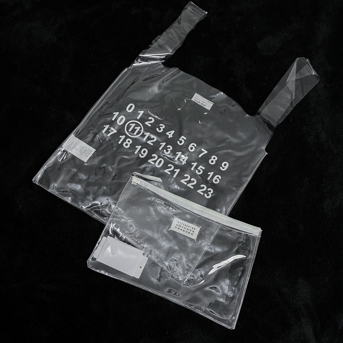 Maison Margiela PVC Clear transparent tote bag with clutch ...