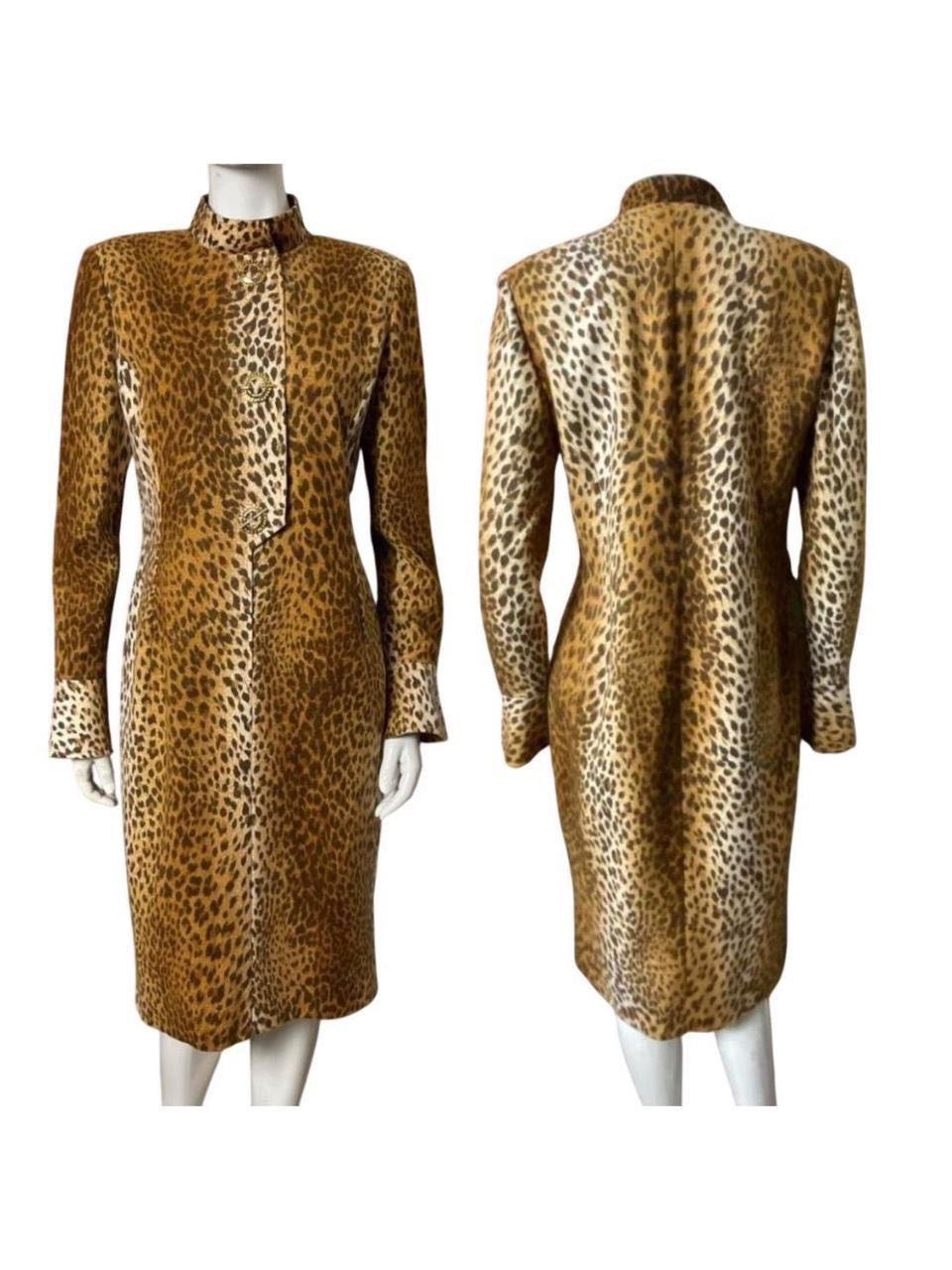 Valentino Vintage 1980s Valentino Wool Leopard Dress | lucindavintage ...