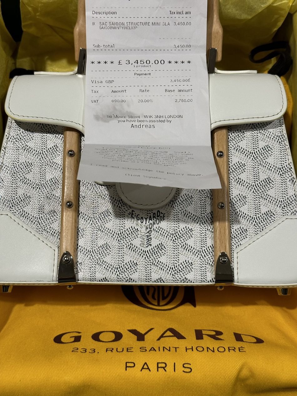 Goyard Goyard Saigon Mini Structured White *RARE* | ketigo12 | REVERSIBLE