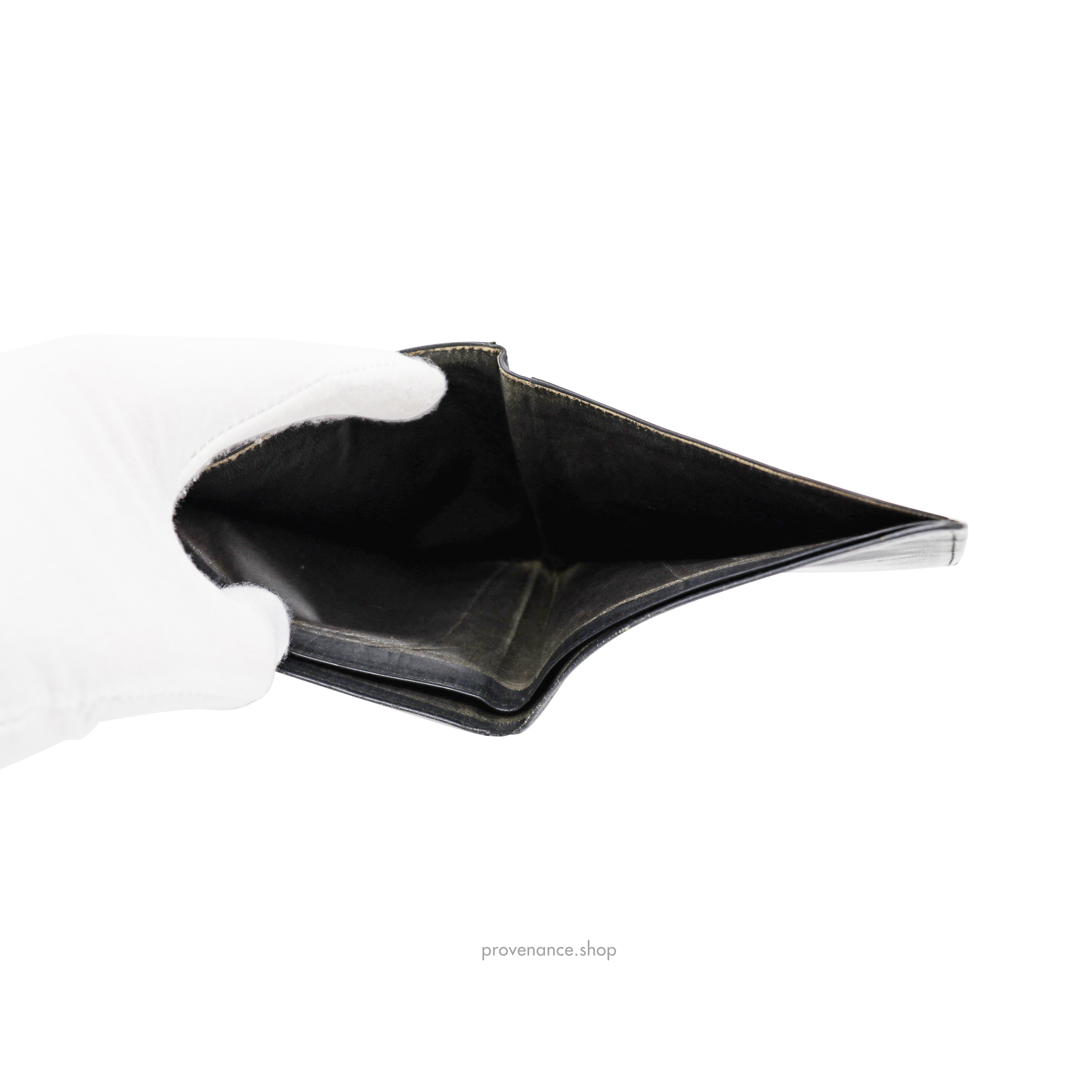 BALENCIAGA Balenciaga BB Logo Bifold Wallet - Black Leather ...