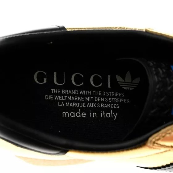adidas GUCCI X ADIDAS Gold Tone Ginza Gazelle Trainers | sanji | REVERSIBLE