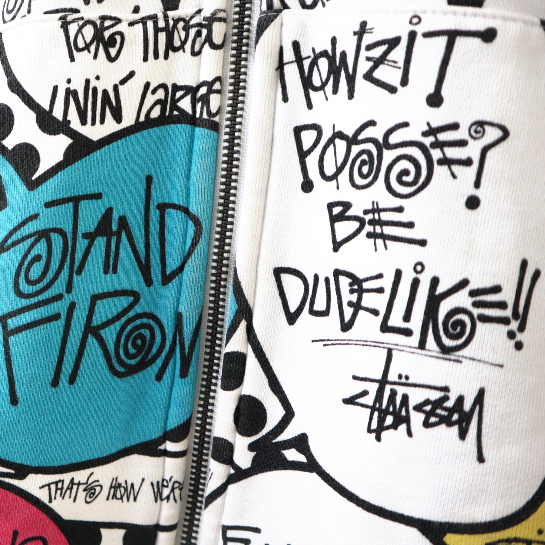 Stüssy Vintage 90s STUSSY Classic Gear Multi Color Block Full Print ...