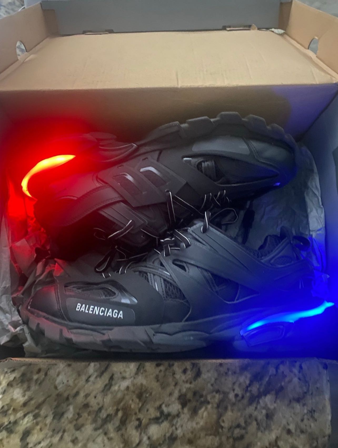 BALENCIAGA Sz 8 Brand New Balenciaga LED Track Runners | bsellsheat | REVERSIBLE