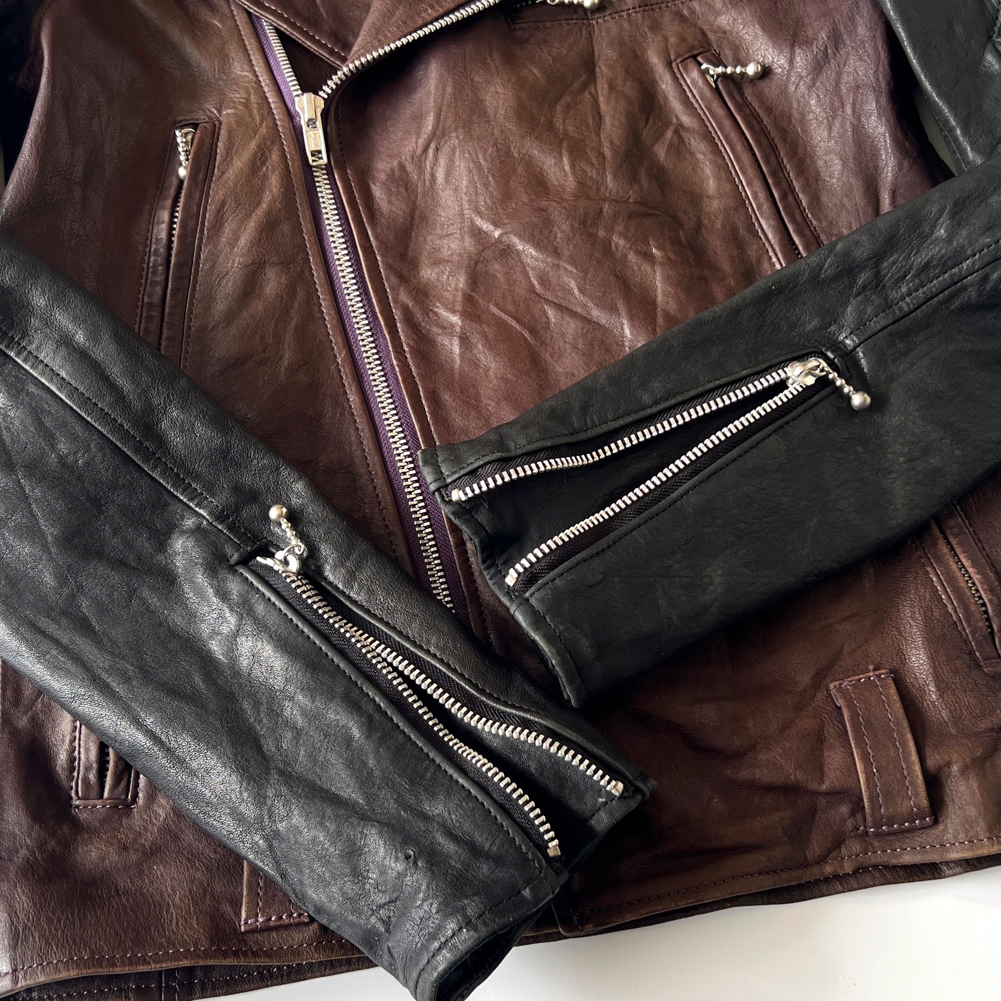 Other Designers Kamo leather biker jacket | archtheeclothing | REVERSIBLE