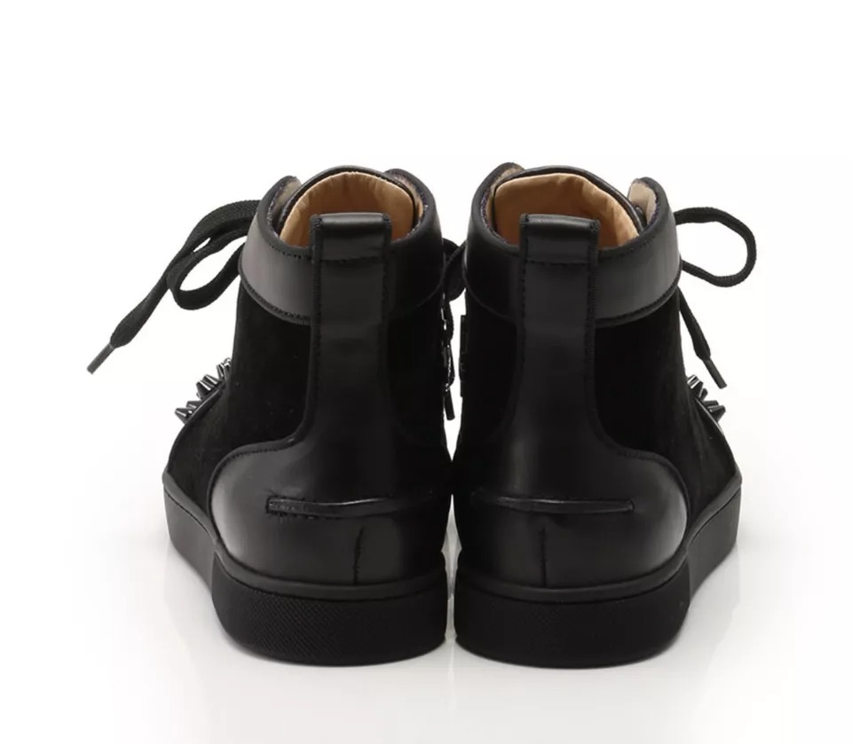 Christian Louboutin CHRISTIAN LOUBOUTIN Louis Spike Stud Hood Flat Pat ...