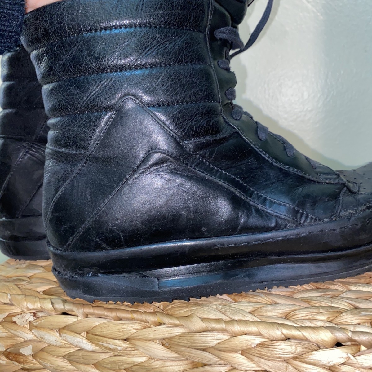 Rick Owens Triple Black Geobaskets | leandoer69 | REVERSIBLE