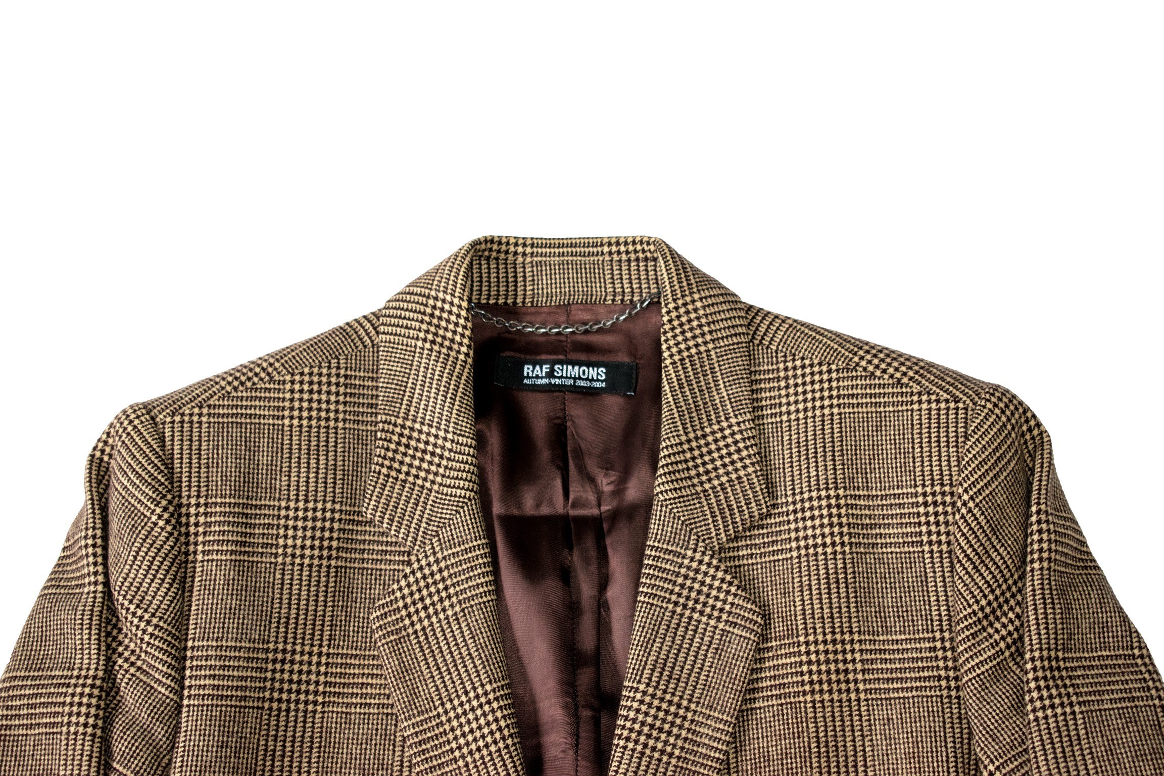 Raf Simons Raf Simons AW2003-2004 “Closer” Houndstooth Wool Blazer ...