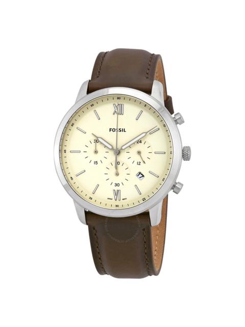 Other Designers Fossil - Fossil Neutra Chronograph Cream Dial Brown ...