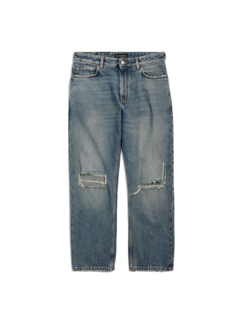 BALENCIAGA Balenciaga Distressed Straight-Leg Jeans 'Blue ...