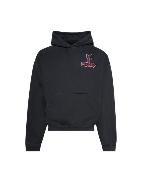 Rhude Rhude Send Rhudes Hoodie 'Vintage Black' | goat | REVERSIBLE