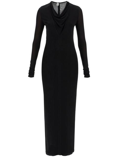 Totême Toteme long dress with draped neckline | choosh | REVERSIBLE