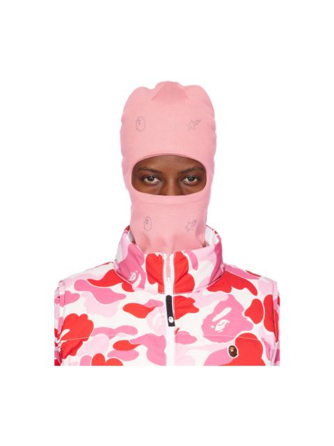 A BATHING APE® Pink Crystal Stone Balaclava | ssense | REVERSIBLE