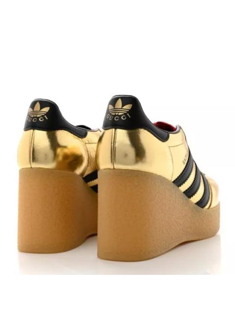adidas GUCCI X ADIDAS Gold Tone Ginza Gazelle Trainers | sanji | REVERSIBLE