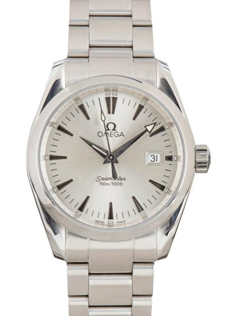 OMEGA Pre-owned Omega Seamaster Aqua Terra Chronometer Silver Dial ...