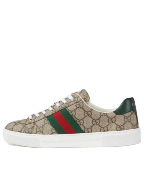 GUCCI (WMNS) Gucci Ace Sneaker With Web 'Beige Ebony GG Supreme' 760774 ...