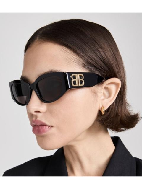 BALENCIAGA NEW BALENCIAGA OVERSIZED SUNGLASSES BALENCIAGA BB0324SK 002 ...