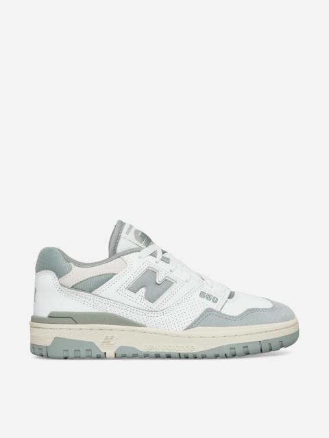 New Balance 550 Sneakers White White / Juniper | slamjam | REVERSIBLE