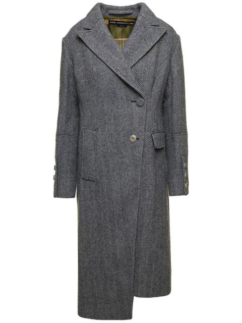 Andersson Bell ANDERSSON BELL 'ENYA' GREY ASYMMETRIC DOUBLE-BREASTED ...