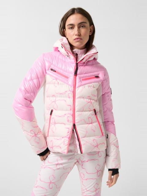BOGNER Farina Down ski jacket in Pink/Off-white | bogner | REVERSIBLE