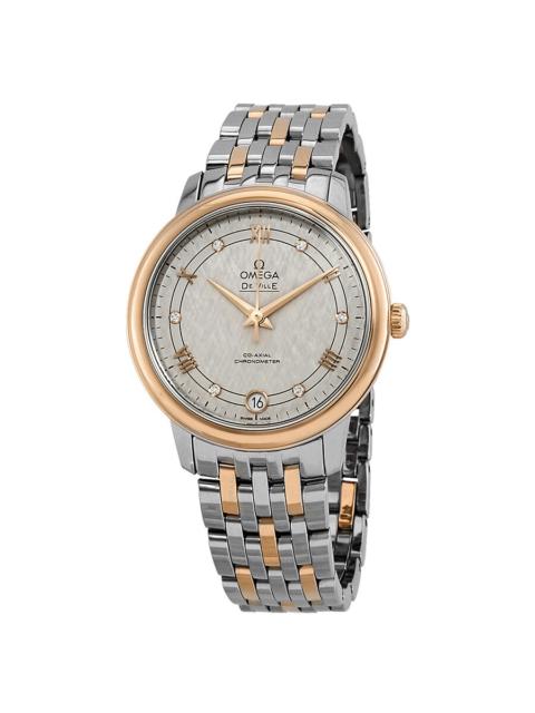 OMEGA Omega De Ville Automatic Ivory Silvery Diamond Dial Ladies Watch ...