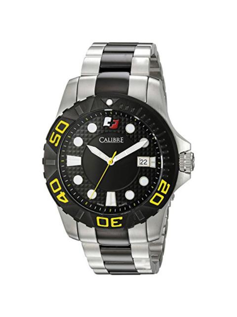 Other Designers Calibre - Calibre Akron Black Dial Men's Two Tone Watch ...