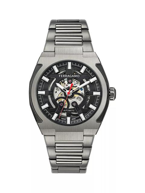 FERRAGAMO Supreme Skeleton Automatic Watch, 43mm | bloomingdales ...