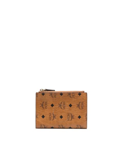 MCM MCM Men's Bifold Zip Card Wallet in Cognac Visetos Original ...