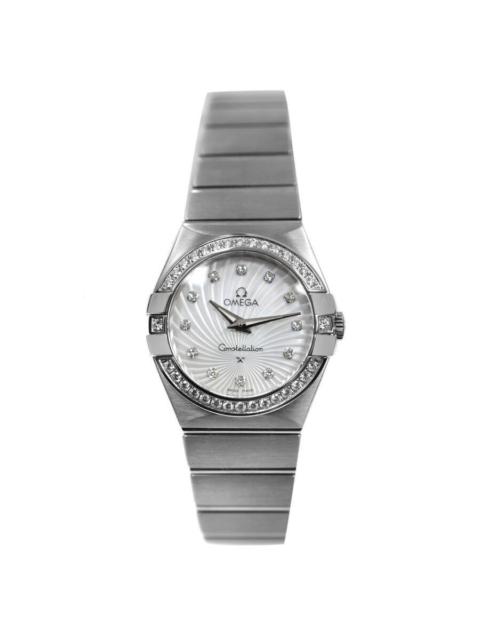 OMEGA Pre-owned Omega Constellation Diamond Mother of Pearl Dial Ladies ...
