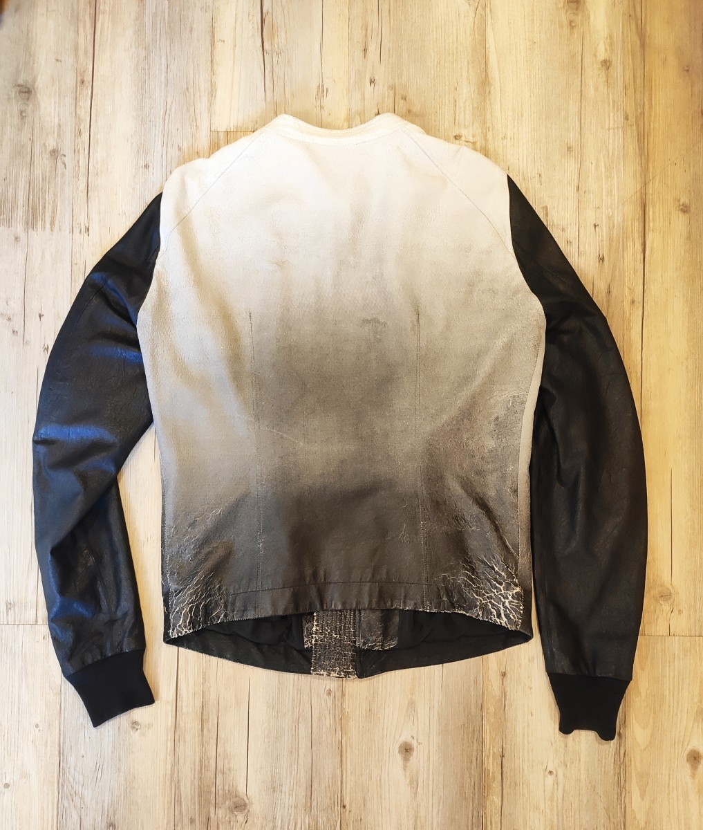 Rick Owens GRAIL! Gradient Intarsia leather jacket Rick Owens GRAIL! Gradient Intarsia leather jacket