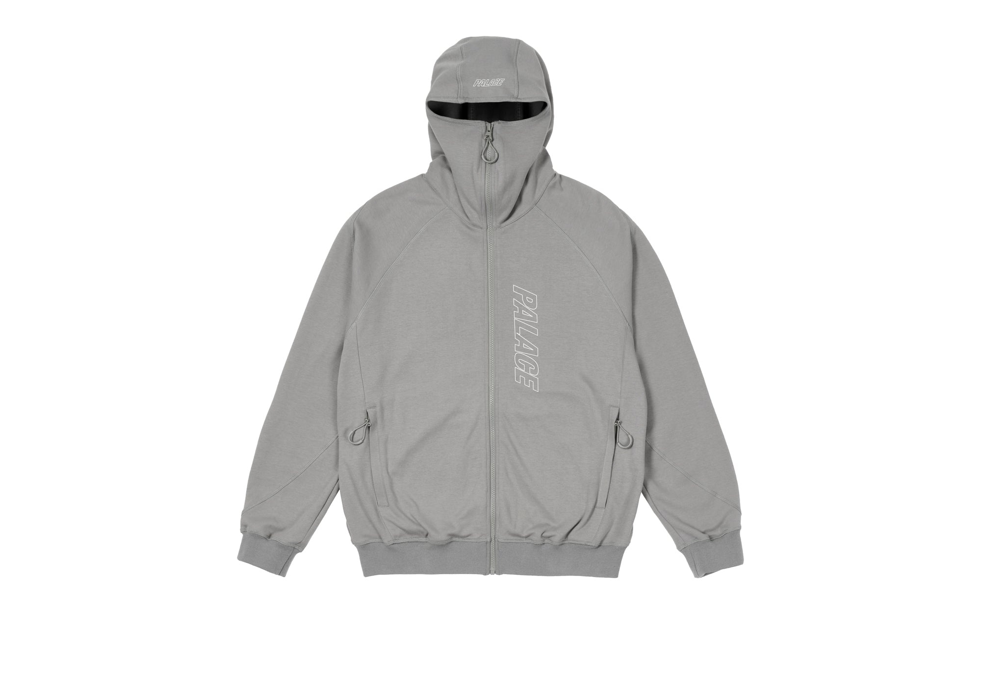 PALACE TECH FLEECE HOOD JACKET GREY | REVERSIBLE