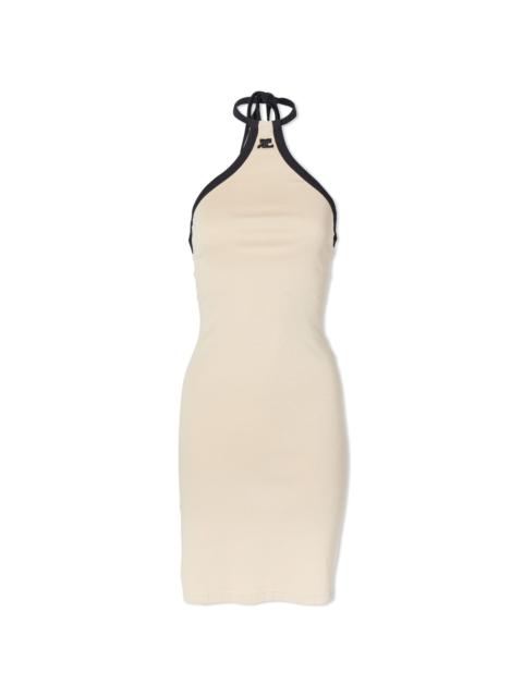courrèges Courrèges Halter Neck Logo Mini Dress | REVERSIBLE