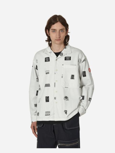 Cav Empt Overdye FK Sheets Open Shirt White | REVERSIBLE