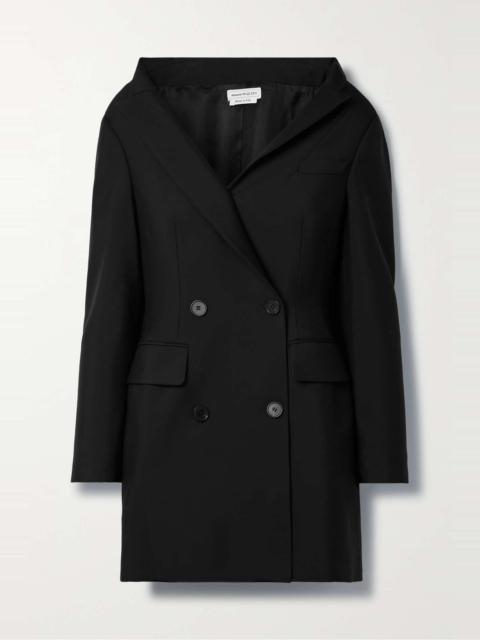 Alexander McQueen Double-breasted wool mini dress | REVERSIBLE