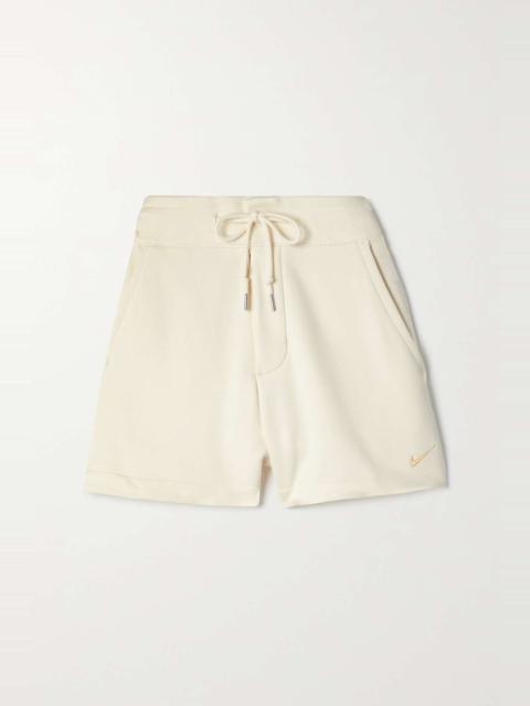 Nike Sportswear Essentials embroidered cotton-jersey shorts | REVERSIBLE
