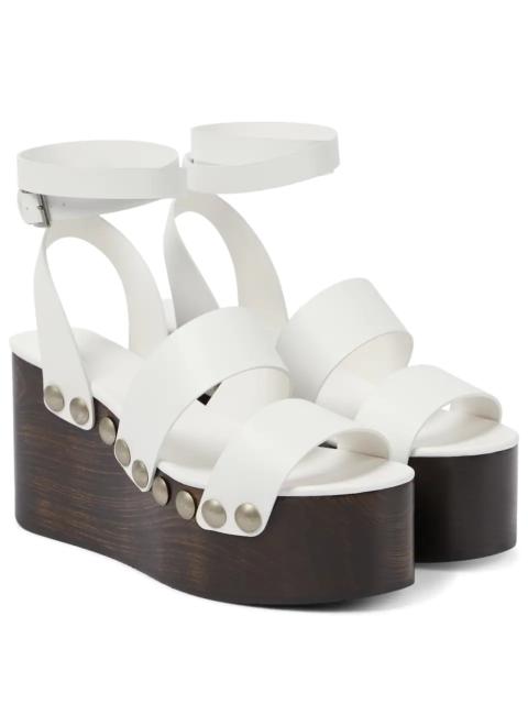 Alaïa Leather wedge sandals | REVERSIBLE