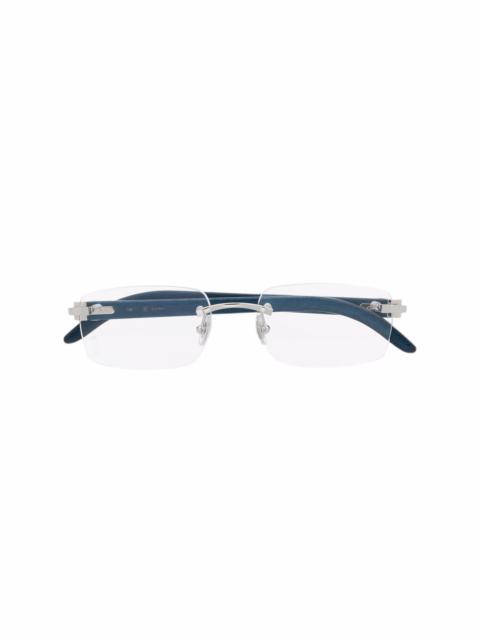 Cartier rimless square-frame glasses | REVERSIBLE