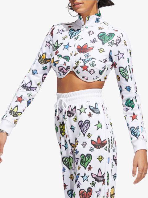 adidas Women's Firebird Monogram Crop Top x Jeremy Scott | REVERSIBLE