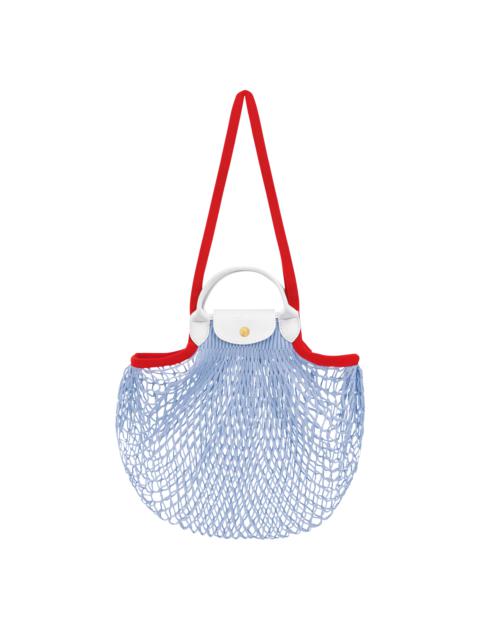 Longchamp Le Pliage Filet L Mesh bag Sky Blue - Canvas | REVERSIBLE