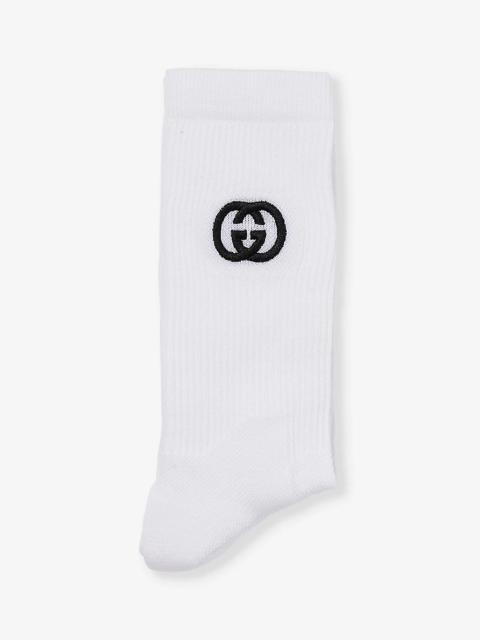 GUCCI Logo-embroidered cotton-blend socks | REVERSIBLE