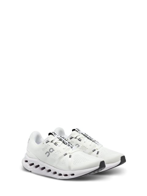 On Cloudsurfer Running Shoe in White/Frost | REVERSIBLE