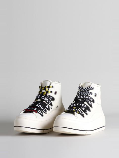 R13 Kurt High Top Sneaker - Ecru | R13 Denim Official Site | REVERSIBLE