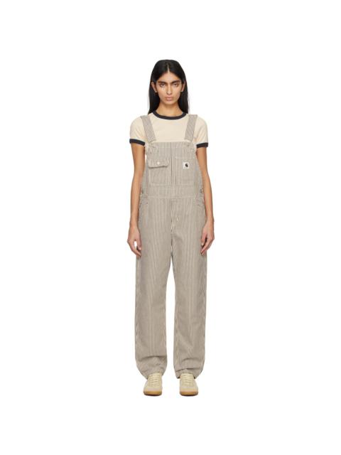 Carhartt Beige Haywood Bib Denim Overalls | REVERSIBLE