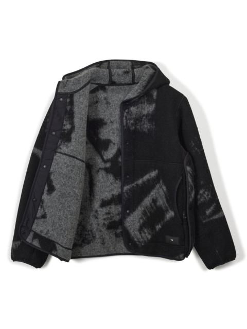 Y-3 Fuzzy Fleece Jacket in Black | REVERSIBLE