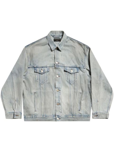 BALENCIAGA Back Flip logo denim jacket | REVERSIBLE