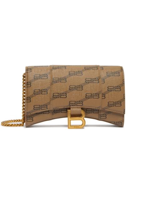 BALENCIAGA Hourglass wallet with chain | REVERSIBLE