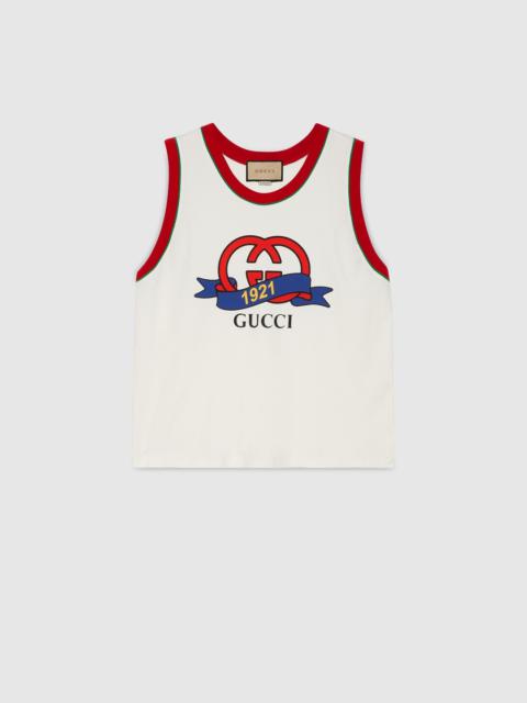 GUCCI Interlocking G 1921 print cotton top | REVERSIBLE