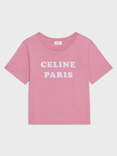 CELINE CELINE PARIS BOXY COTTON JERSEY T-SHIRT | REVERSIBLE