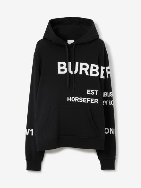 Burberry Horseferry Print Cotton Oversized Hoodie | REVERSIBLE