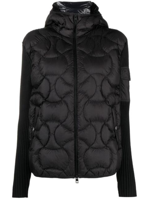 Moncler quilted-panel ribbed-knit jacket | REVERSIBLE
