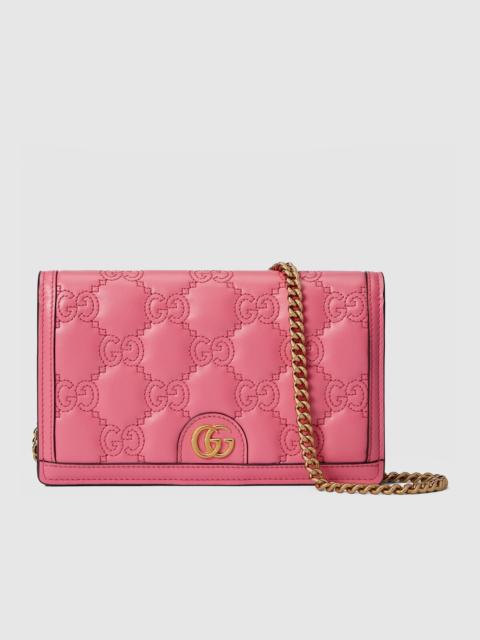 GUCCI GG Matelassé chain wallet | REVERSIBLE